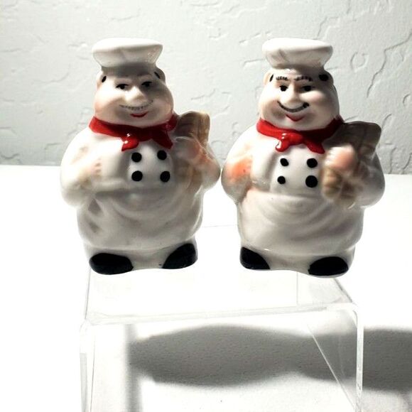 Unmarked | Dining | Italian Fat Chef Salt Pepper Shakers Vintage Brand ...
